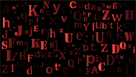 Random letters english alphabet background design Vector Image