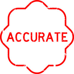 Grunge red accurate word rubber seal stamp Vector Image