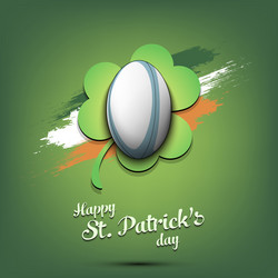Happy st patricks day and rugby ball Royalty Free Vector