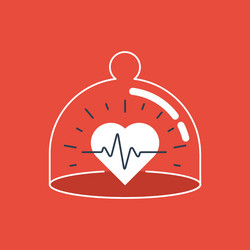 Health care icon heart pulse check up diagnostics Vector Image