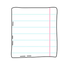 Paper empty sheet in doodle style sketch stikers Vector Image