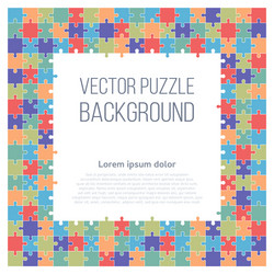 Colorful background puzzle jigsaw puzzle banner Vector Image