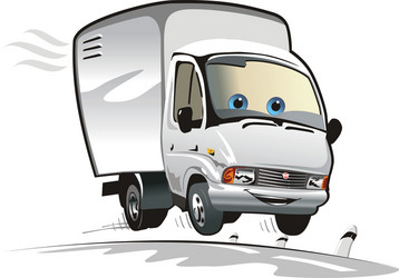 Cartoon cargo truck Royalty Free Vector Image - VectorStock