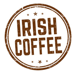 Irish coffee sign or stamp Royalty Free Vector Image