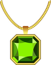 Peridot jewelry icon realistic style Royalty Free Vector