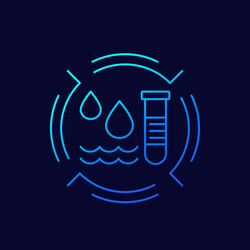 Lab water test icon outline equipment Royalty Free Vector