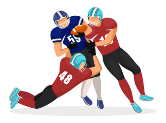 American football players gridiron competition Vector Image