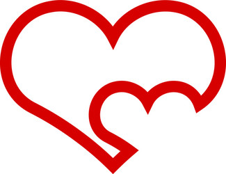 Letter c heart logo icon design template Vector Image