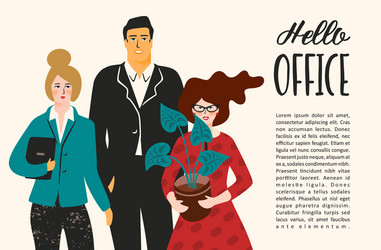 Casual adult people standing with arms crossed Vector Image