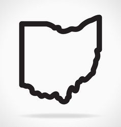 Ohio oh state map shape simplified Royalty Free Vector Image
