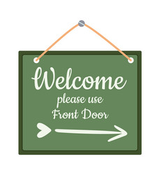 Store door sign welcome Royalty Free Vector Image