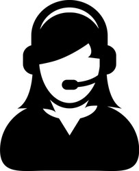 Support woman assistant icon Royalty Free Vector Image