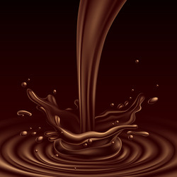 Abstract background with chocolate splash high Vector Image