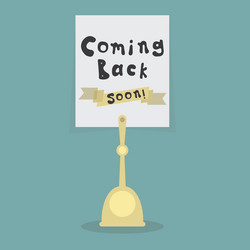 Coming soon paper banner timer announcement tag Vector Image