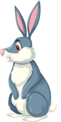 Board template with cute rabbit on white Vector Image