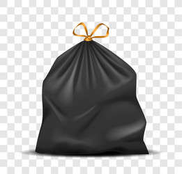 Garbage bag pixel art rubbish black sack 8 bit Vector Image
