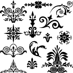 Small ornamental design elements Royalty Free Vector Image