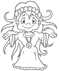 Fairy outline Royalty Free Vector Image - VectorStock