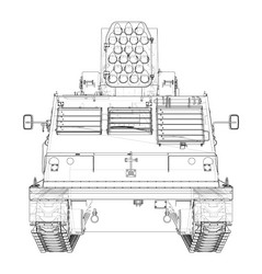 Military track missile system Royalty Free Vector Image