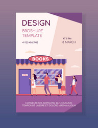 Customer standing in line in shop flat Royalty Free Vector