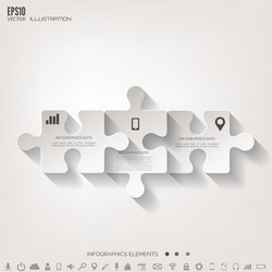 Robot inserts the missing puzzle in cloud Vector Image