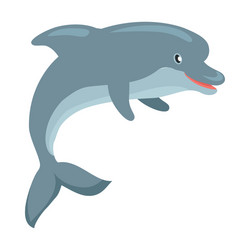 Angry dolphin cartoon Royalty Free Vector Image