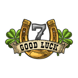 Number 7 floral design Royalty Free Vector Image