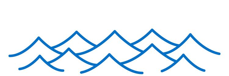 Water surface line pattern blue waves symbol Vector Image