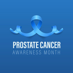 Prostate cancer banner card placard with Vector Image