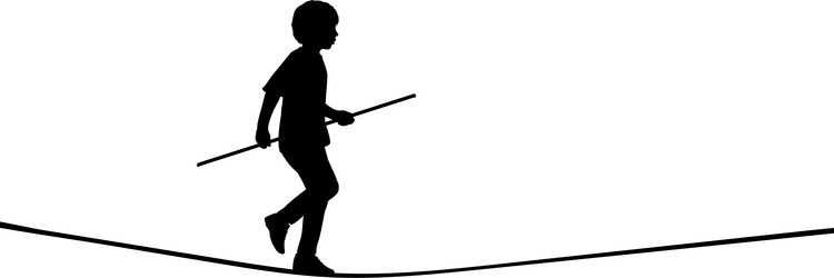 Tightrope Walker Silhouette