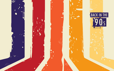 Abstract retro background in back to the 90s style