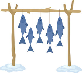 Dried fish Royalty Free Vector Image - VectorStock