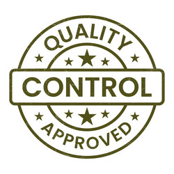 Quality control approved stamp badge icon seal Vector Image
