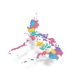 Philippines political map of administrative Vector Image