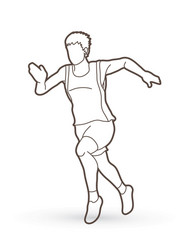 Running Man Outline Vector Images (over 6,500)