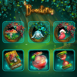 Example of a user interface for a computer game Vector Image