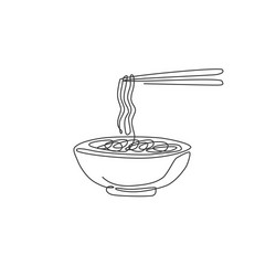 Single continuous line drawing of stylized spicy Vector Image