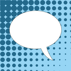 A white comic bubble in colored background Vector Image