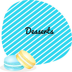 Macaron with different flavors Royalty Free Vector Image
