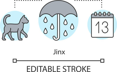 Jinx concept icon magic and superstition idea Vector Image