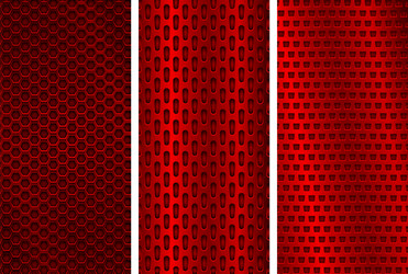 Background with a metal grille and red frame Vector Image