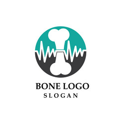 Simple bone health icon logo Royalty Free Vector Image