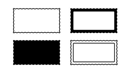 Paper rectangle with rough edge torn shapes Vector Image