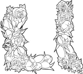 Flower Alphabet Letter L Pattern Vector Images (over 100)