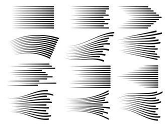 Motion and speed linear icons slow fast Royalty Free Vector