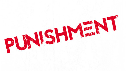 Punishment rubber stamp Royalty Free Vector Image