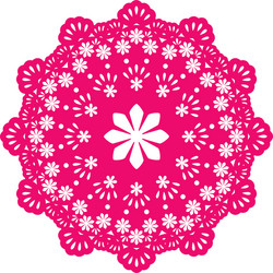 Paper doily cake round napkin decorative Vector Image
