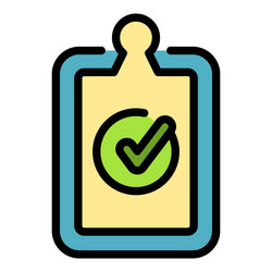 Check trajectory icon flat Royalty Free Vector Image