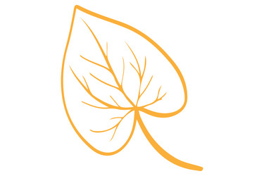 Hand drawn leaf outline leaf Royalty Free Vector Image