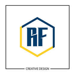Initial letter rf logo template design Royalty Free Vector